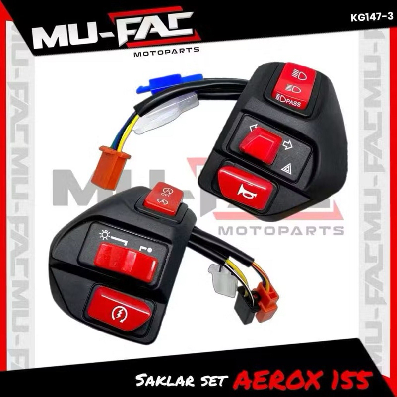 VIETNAM Engine + Hazard Switch Set MIO Switch, AEROX 155 New / Old ...