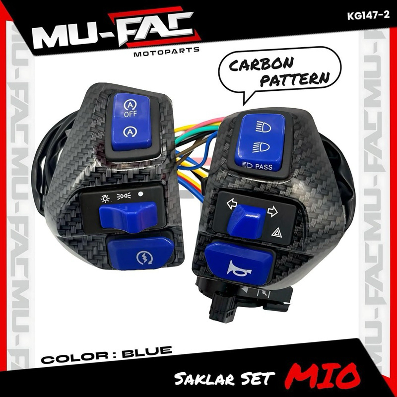 MIO CARBON SWITCH 1 SET RIGHT LEFT FULL CARBON UNIVERSAL ALL MIO SWITCH ...