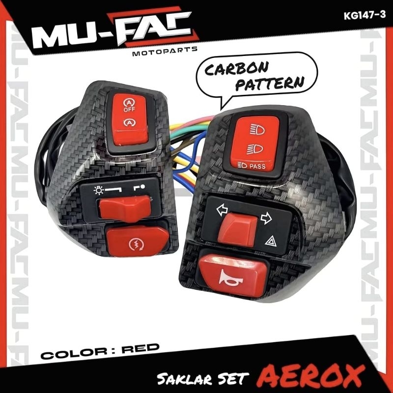 Aerox carbon switch aerox carbon handlebar holder aerox motorbike ...