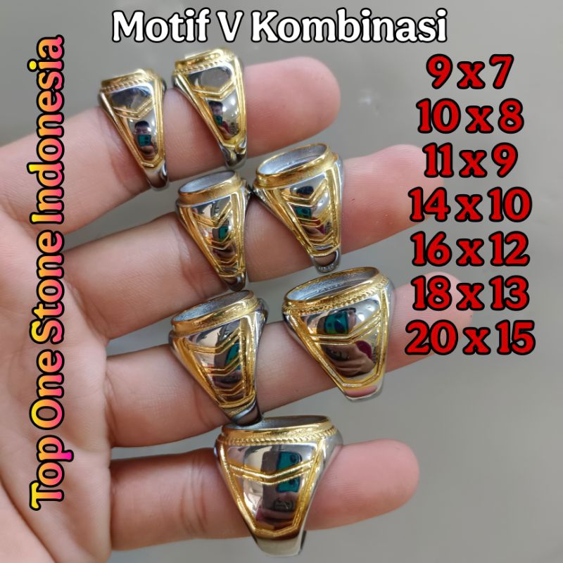 [TOS] Combination V Motif Titanium Ring | Shopee Philippines
