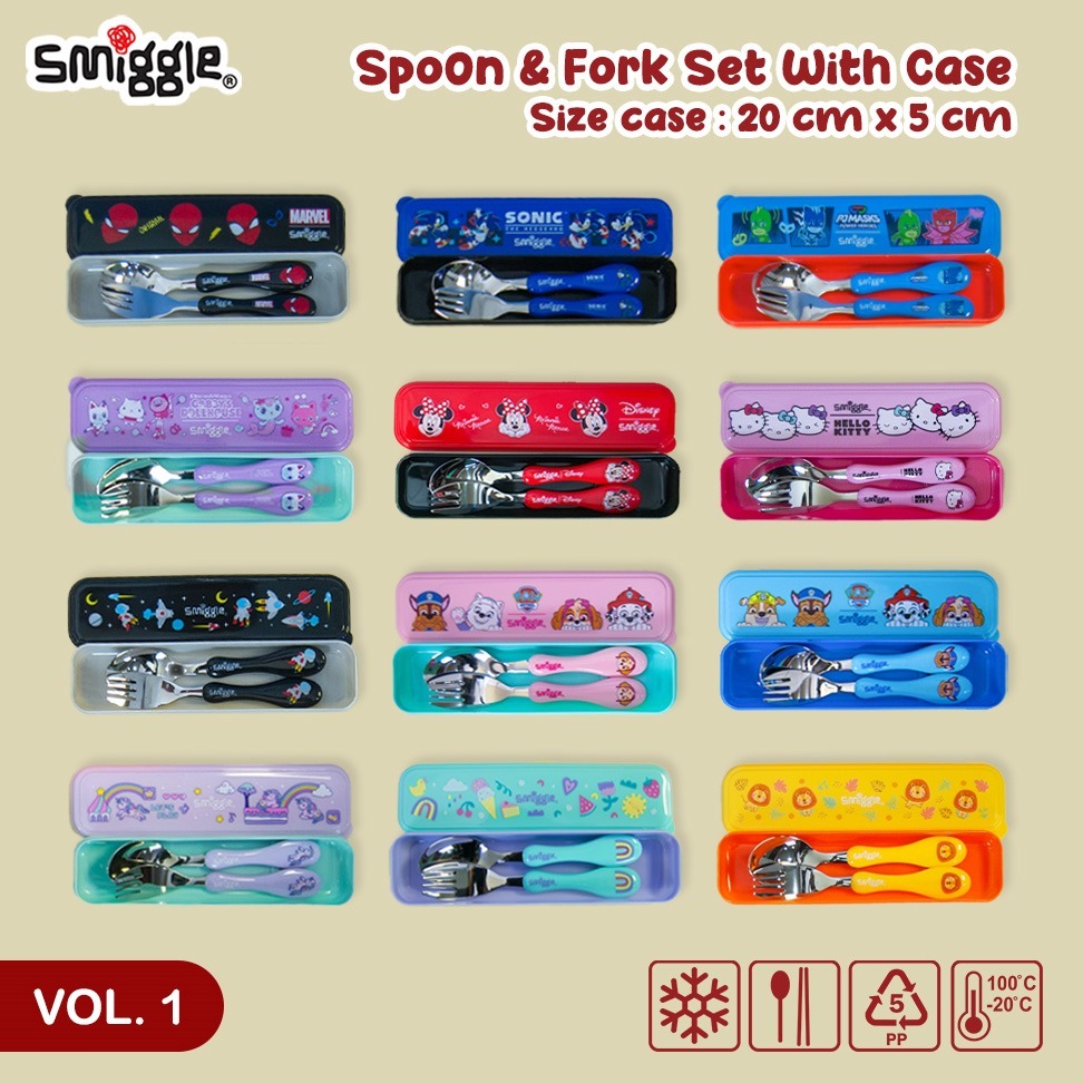 SMIGGLE children's animal fork spoon stainless 304 BPA FREE SM667580 ...