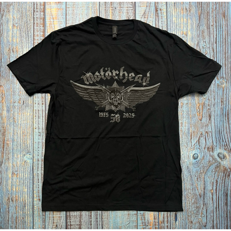 Motorhead Band T-Shirt - 50 Years Wing Badge Official Merchandise ...