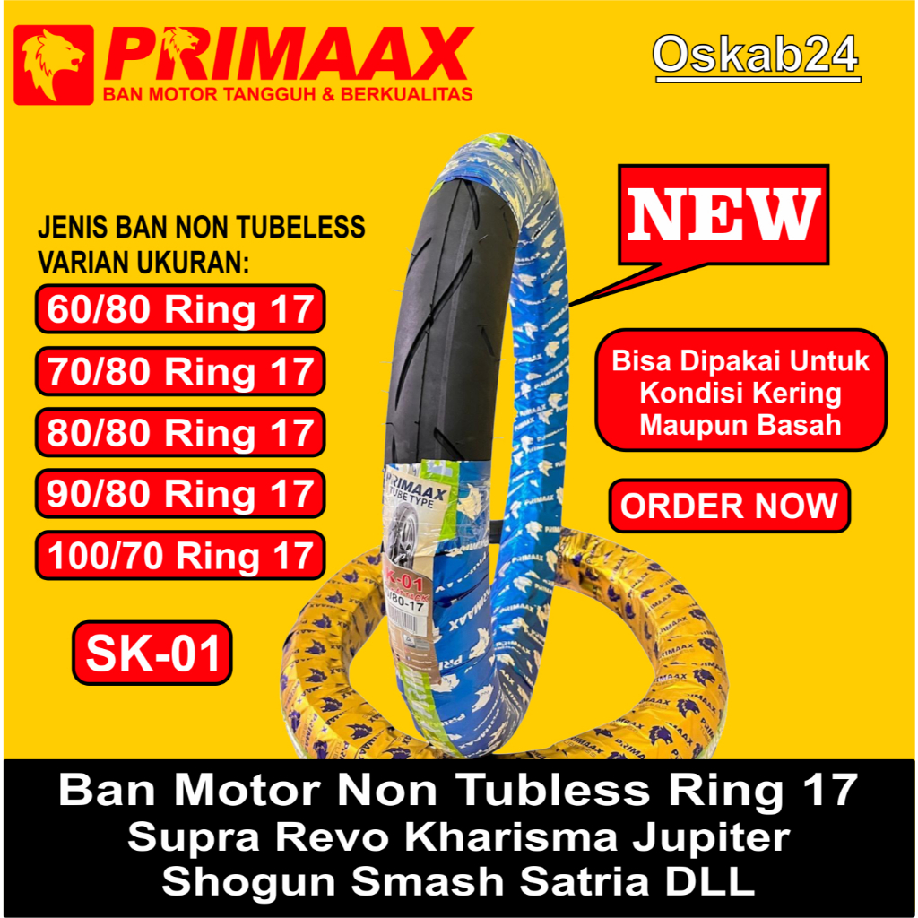 PRIMAX Sk01 Motorcycle Tire Ring 17 Suitable for Supra Grand Jupiter ...