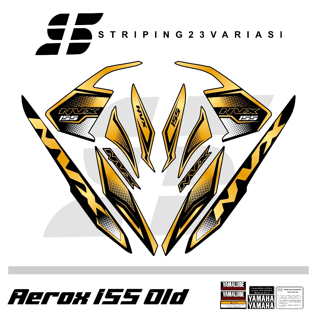 AEROX OLD-OLD GRAPHIC STRIPING STICKER VARIATION 051 | Shopee Philippines