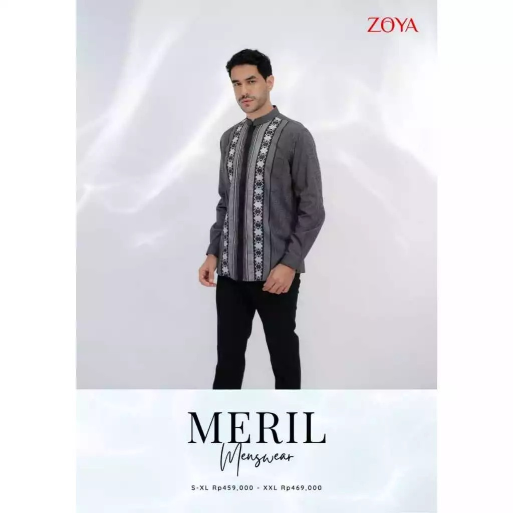 ZOYA KOKO BAJU MUSLIM CLOTHING FOR MEN MERRIL MENSWEAR BLACK | Shopee ...