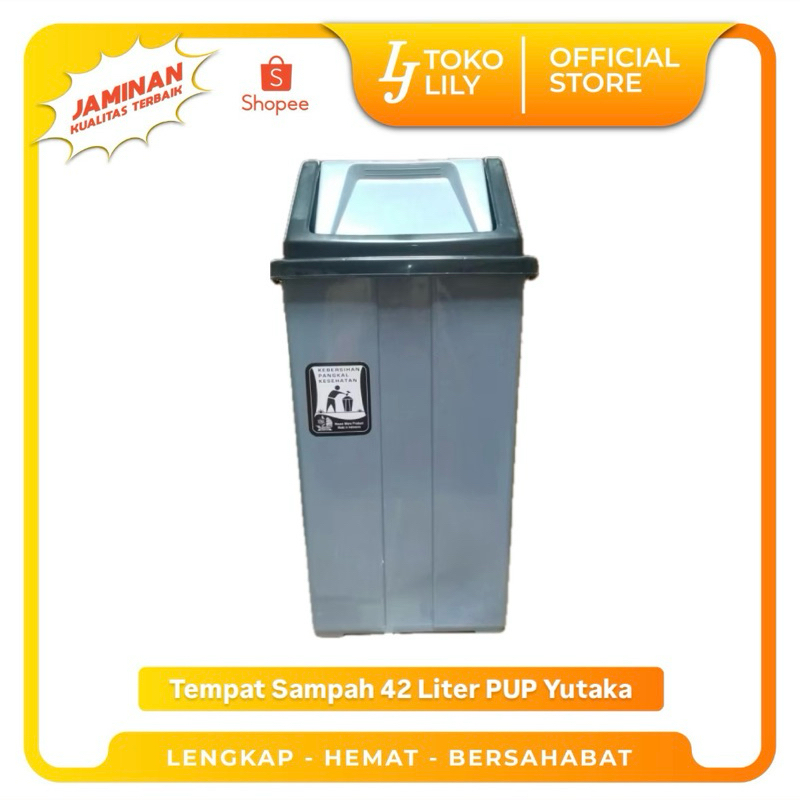 Yutaka 42 Liter Square Shaking Lid Trash Can | Shopee Philippines