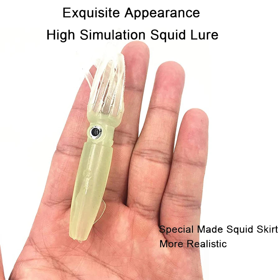 Luminous GID 1pc soft lure squid fishing bait | Shopee Philippines