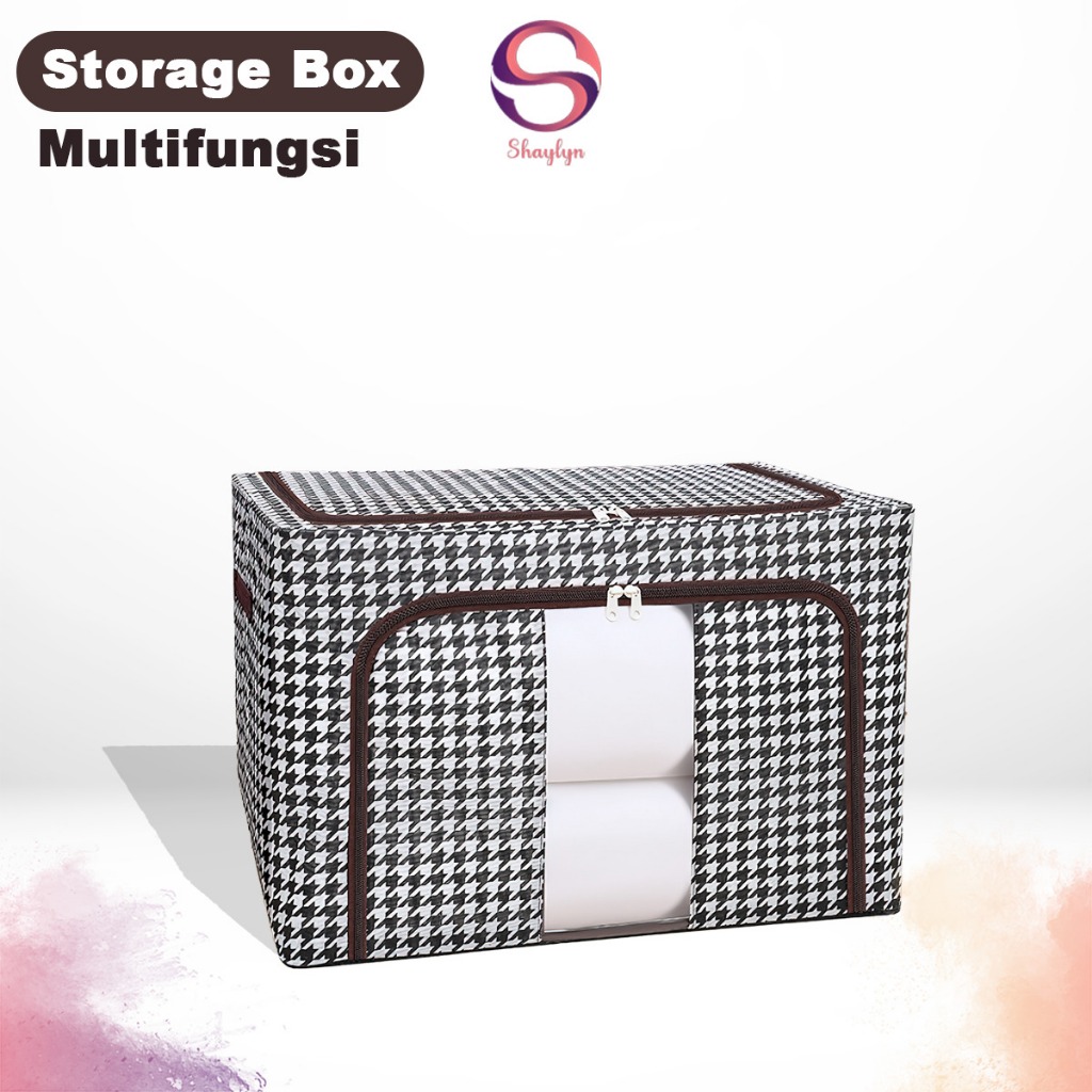 Storage Box Lipat 2 Ukuran Dengan Rangka Besi Tempat Penyimpanan Bagu ...