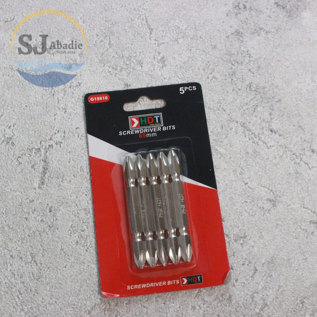 MATA (1 SET) HDT Wind Screwdriver Bits 65mm 5 Pcs Set Type SL6 / PH2 ...