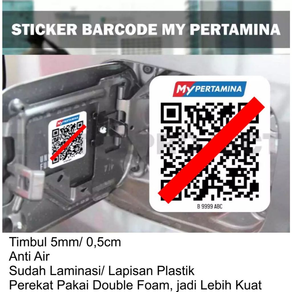 Pertamina Barcode Embossed Sticker | Shopee Philippines