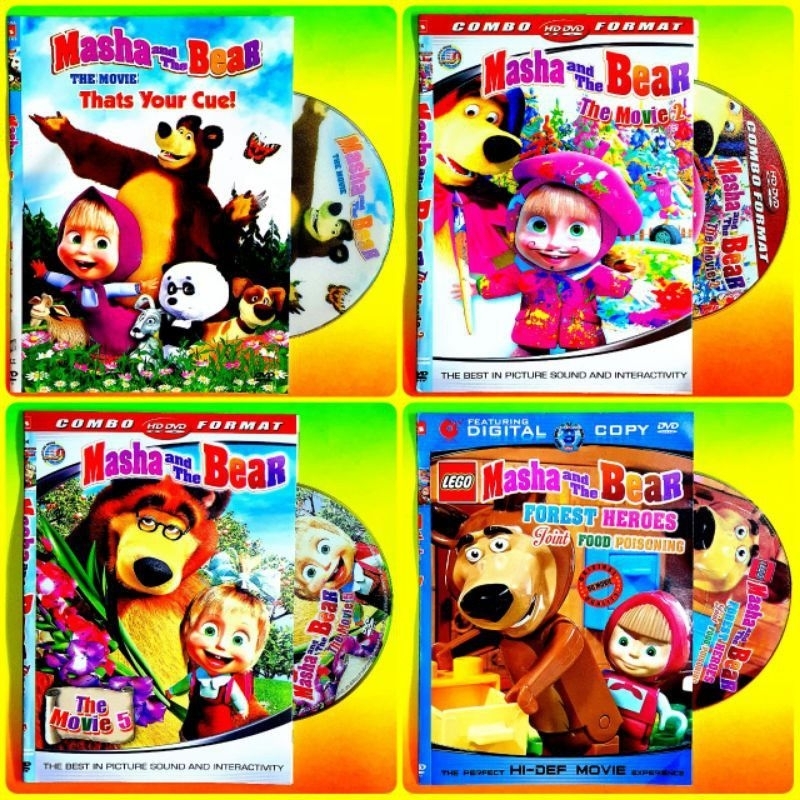 MASHA AND THE BEAR DVD CASSETTE - NEWEST CARTOON CHILDREN'S DVD ...