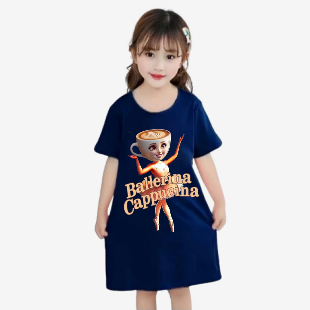 Girls' daster dress, ballerina character, cappuccino friends anomali, 3 ...