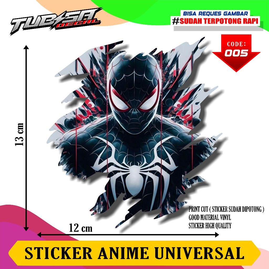Universal Anime Motif cutting Sticker - The Sticker has been cut neatly ...