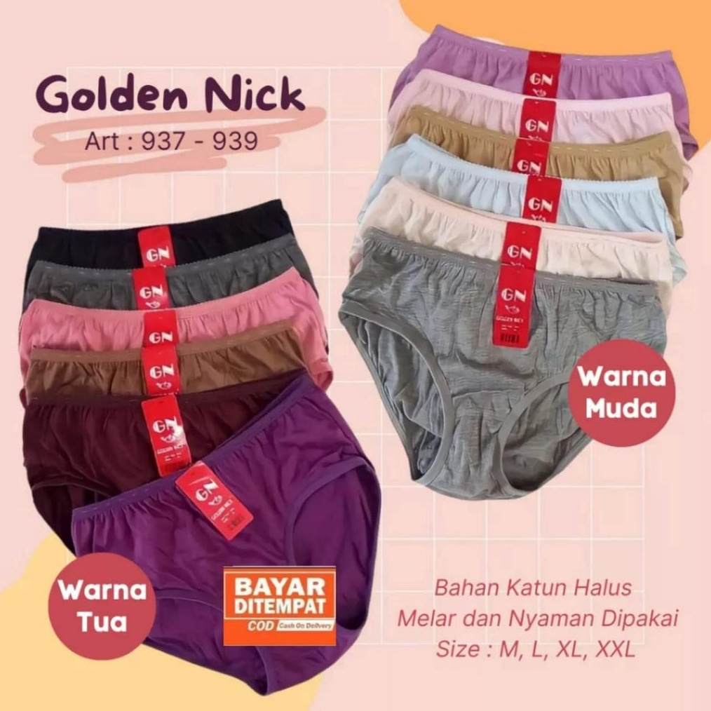 CODE Q57O 6 Pcs CD GOLDEN NICK 937 Women's Panties Golden Nick GOLDEN ...
