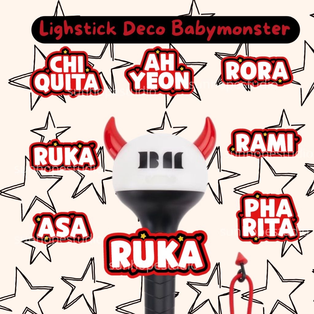 Lightstick name deco reflector baby monster baemon ruka asa pharita ...