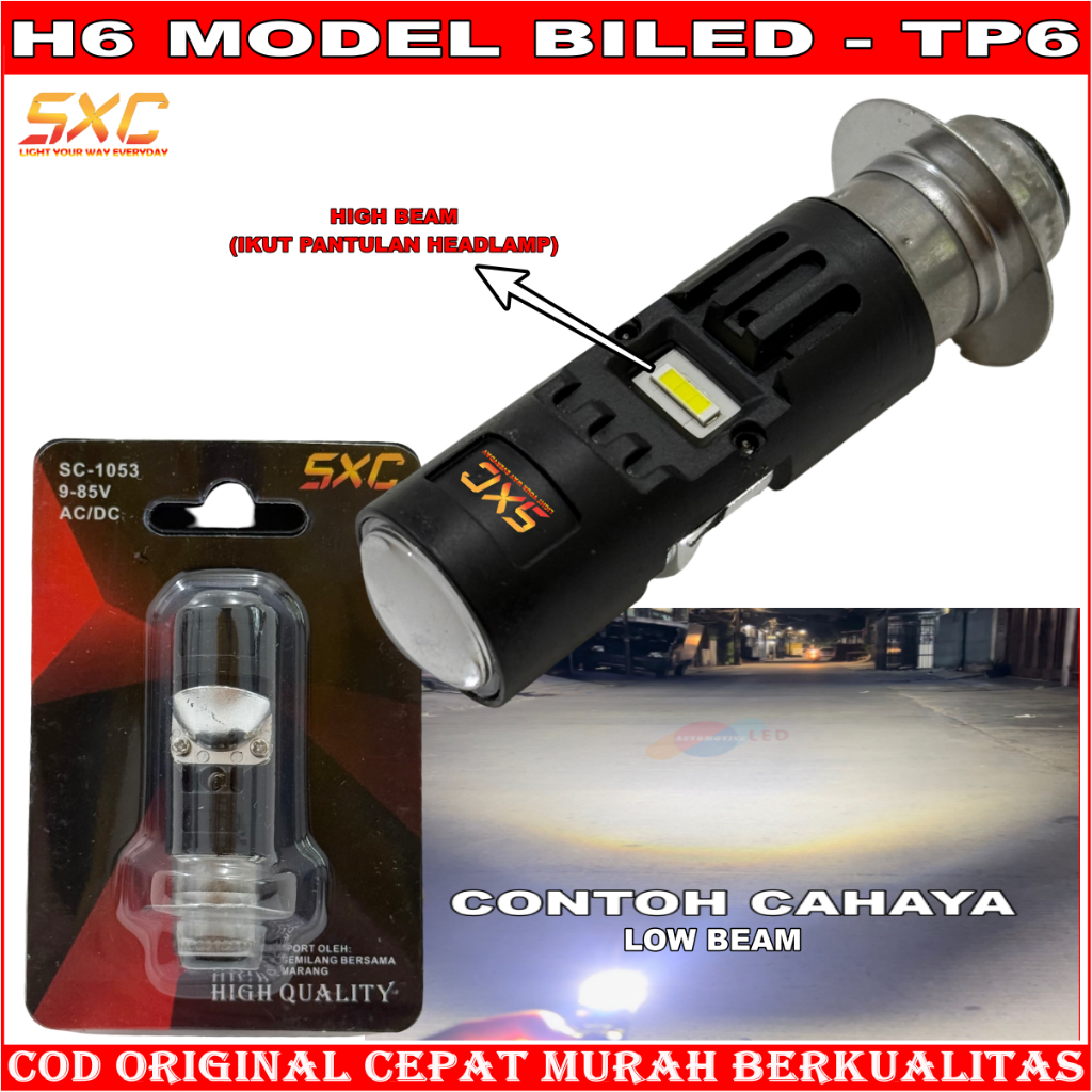ORIGINAL NEW H6 BILED Lights Ala TP6 H6 LED PROJECTOR UNIVERSAL H6 ...