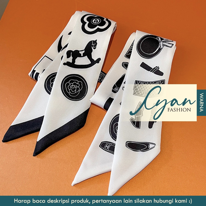 "Chacha" Mini Ribbon Scarf, Neck Scarf, Bag Scarf, High Grade Imitation ...