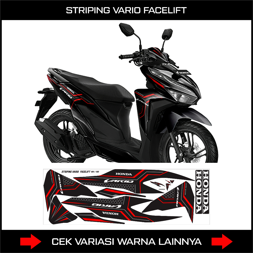 HONDA VARIO FACLIFT STRIPING VARIO FACELIFT DECAL STICKER/ | Shopee ...