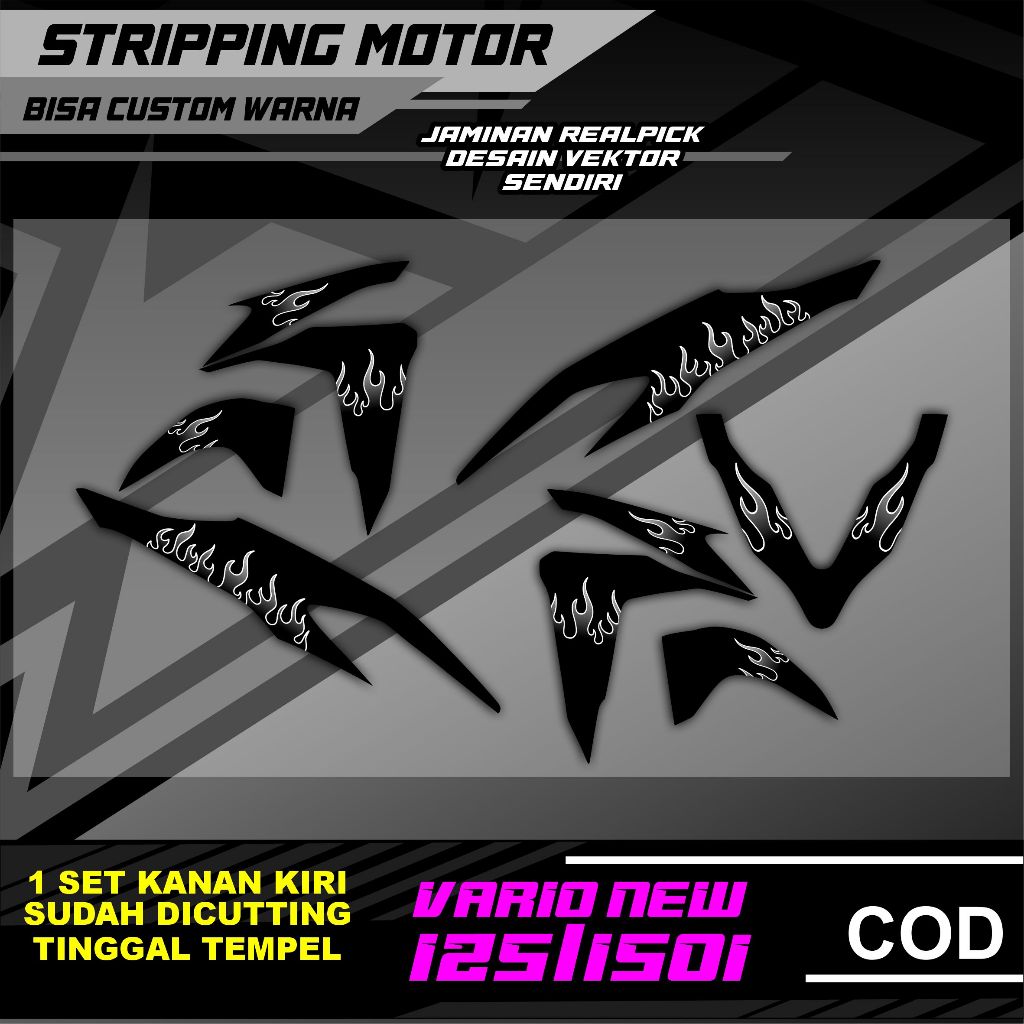 SIMPLE STRIPPING HONDA VARIO NEW 125I 150I API AMATERASU LATEST VIRAL ...