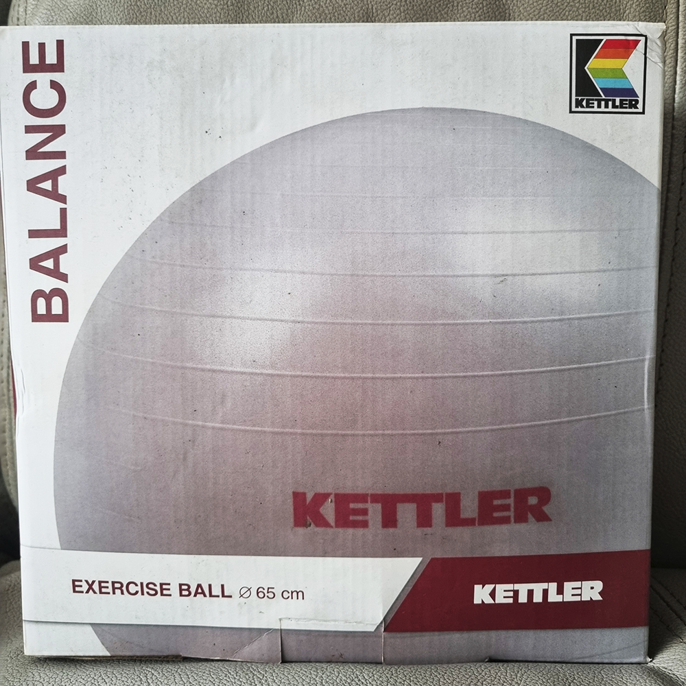 KETTLER EXERCISE BALL 65cm SILVER BALANCE SERIES WITH PUMP | Shopee ...