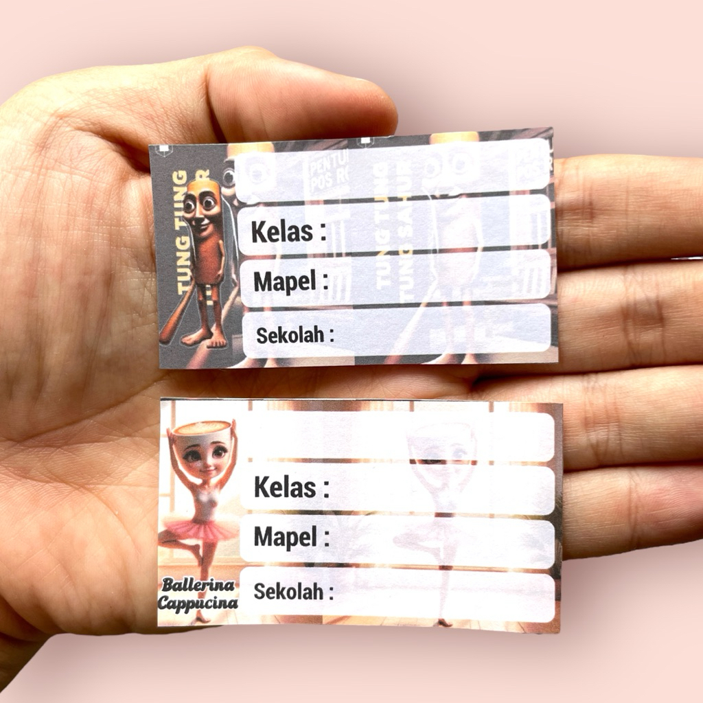 MATA New Theme Design Name Label Stickers for School Books for Subjects ...