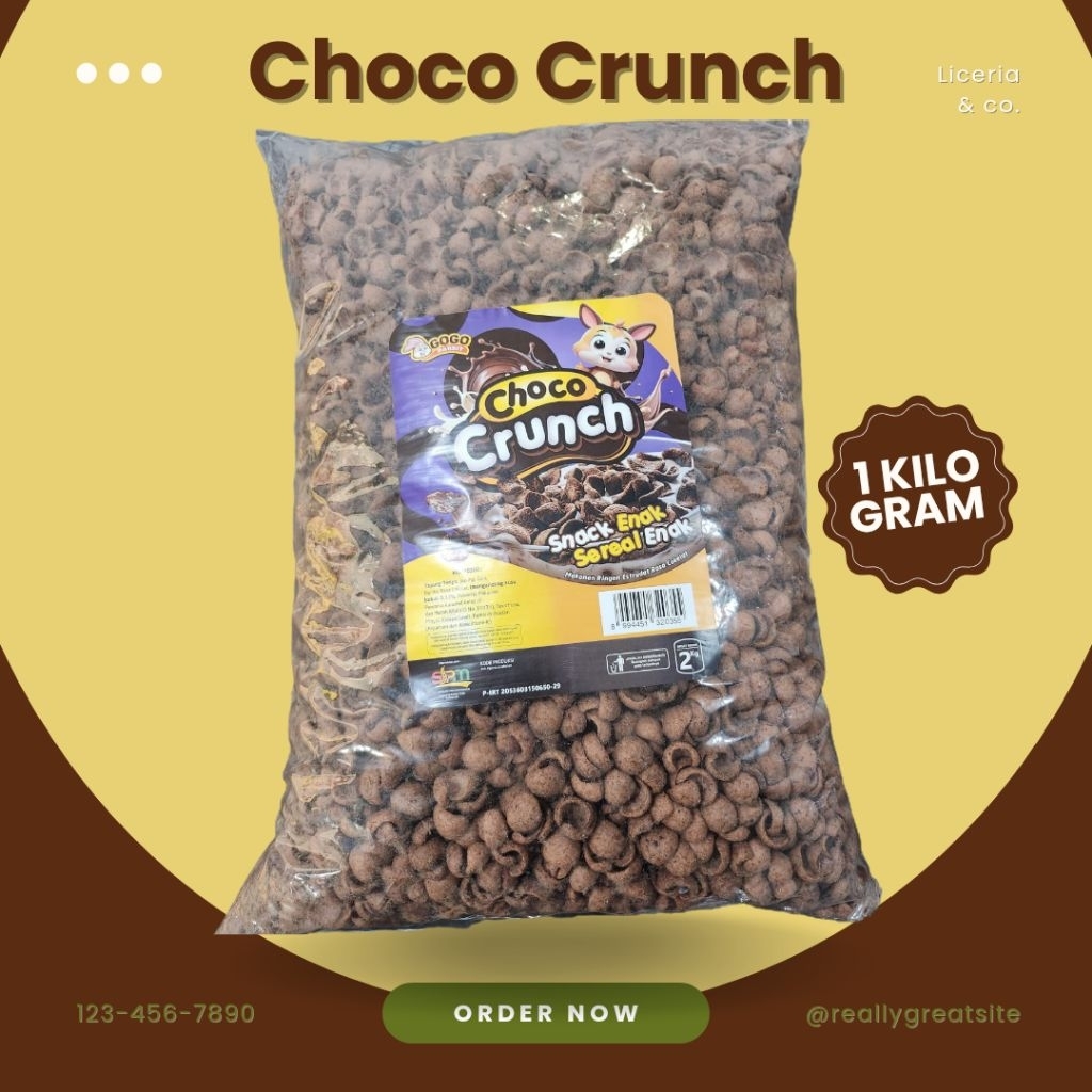 Coco crunch 1kg/choco chips sweet cereal 1kg / Crispy crunch sweet 1kg ...