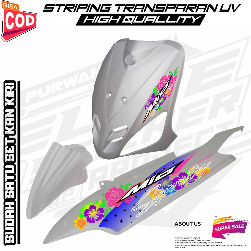 STRIPING VARIATION 45 TRANSPARENT YAMAHA MIO SPORTY / MIO SMILLE ...