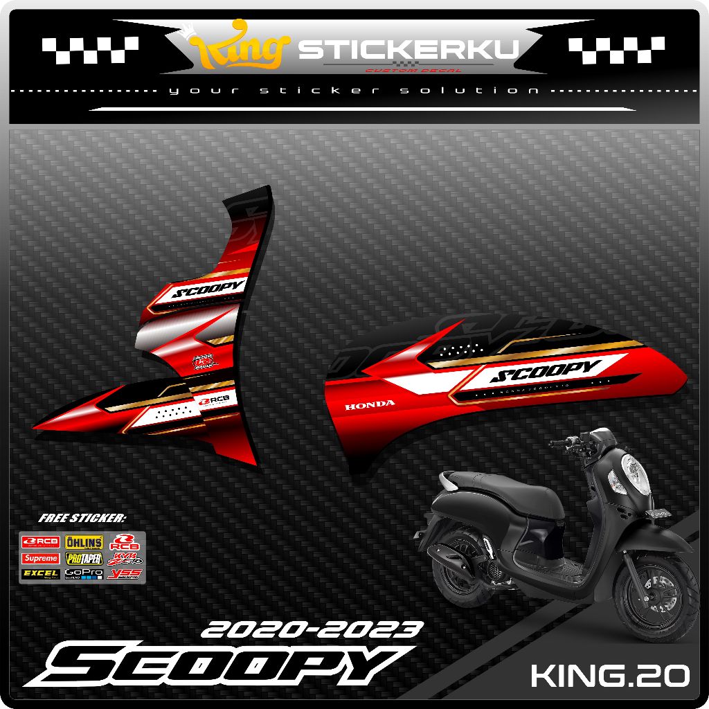 Scoopy 2021 Striping Sticker - New 2021 Scoopy Motorcycle Striping ...