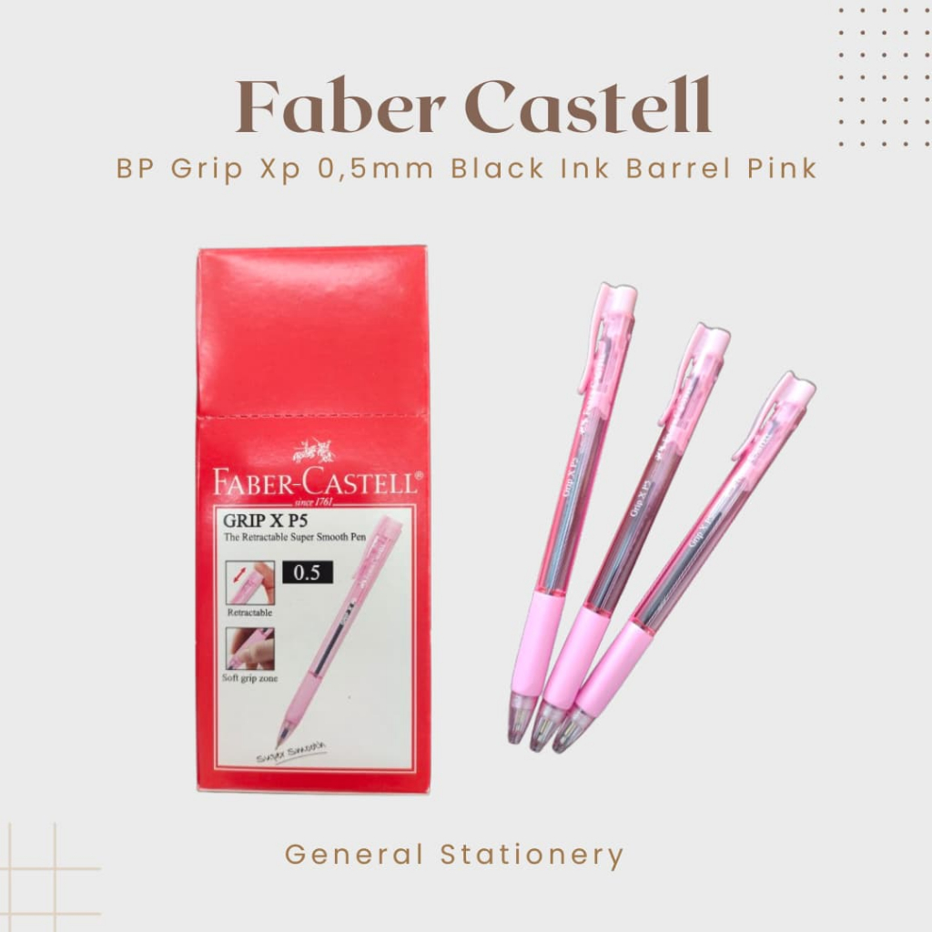 Faber Castell Bp Grip XP 0.5mm Black Ink Barrel Pink / Faber Castell ...