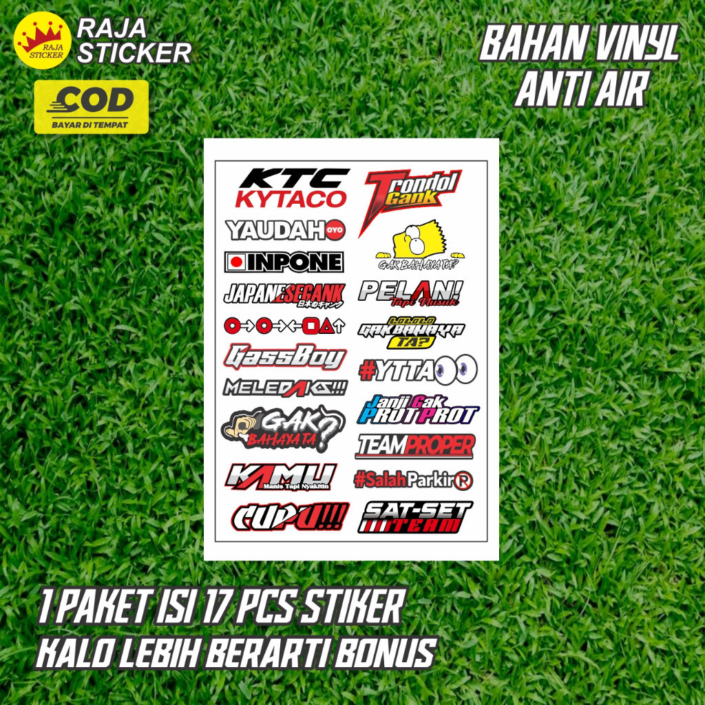 STICKER SET DANGEROUS TA? (LAMINATION) READY TO STICK / Raja Sticker ...