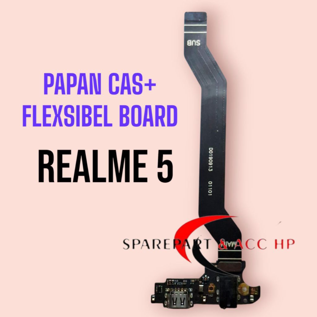 CAS CONNECTOR BOARD+FLEXSIBEL BOARD REALME 5+FULL IC SET NEW | Shopee ...