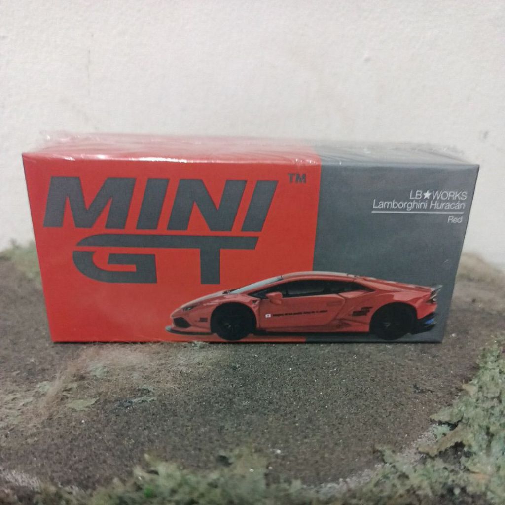 Mini GT 375 LB*Works Lamborghini Huracán ver.2 Red RHD (Free Protector ...