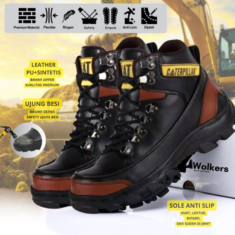 CODE F22B Men's Caterpillar Steel Toe Safety Shoes Men's Steel Toe ...