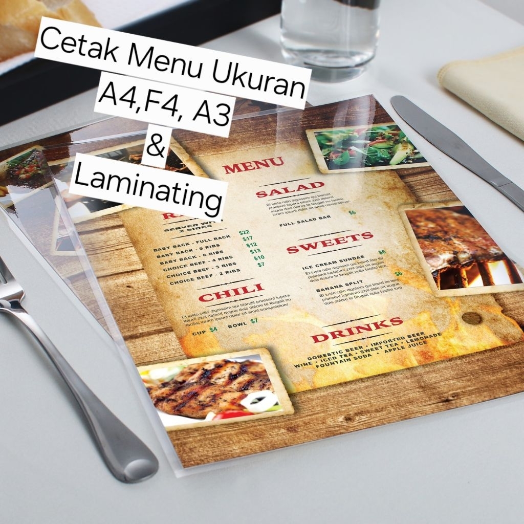 Print Laminated Restaurant Food Menu Print | Shopee Philippines