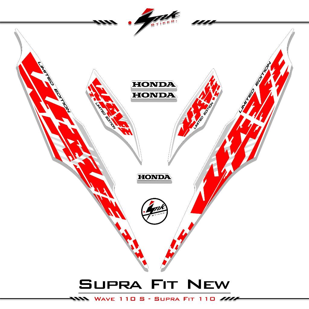Striping Supra Fit New Wave 100 S Sticker Sticker Wave 100 Supra Fit S ...