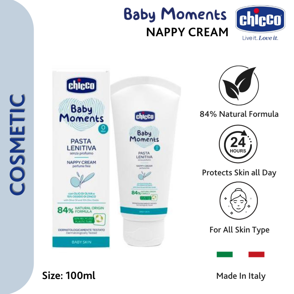Buy 1 GET 1 CHICCO Baby Moments Nappy Cream 100 mL / Diaper Cream / Diaper Cream / Diaper Rash ...