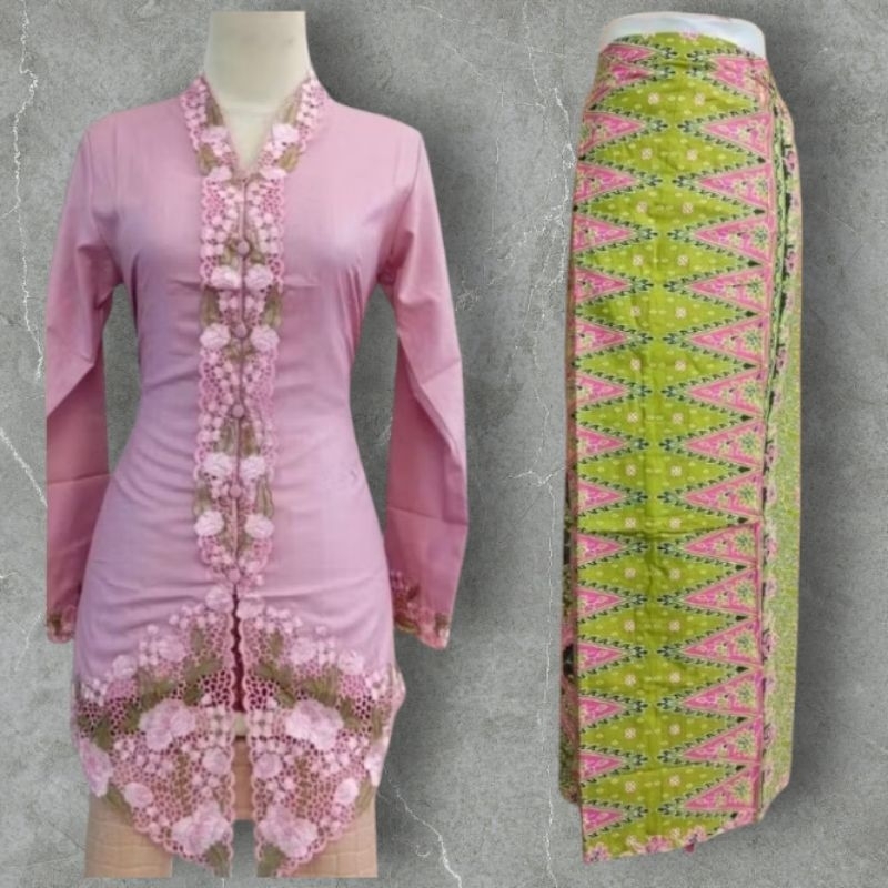 KATUN Sk-kebaya Encim Long Sleeve/Kebaya Encim Women Cotton Toyobo ...