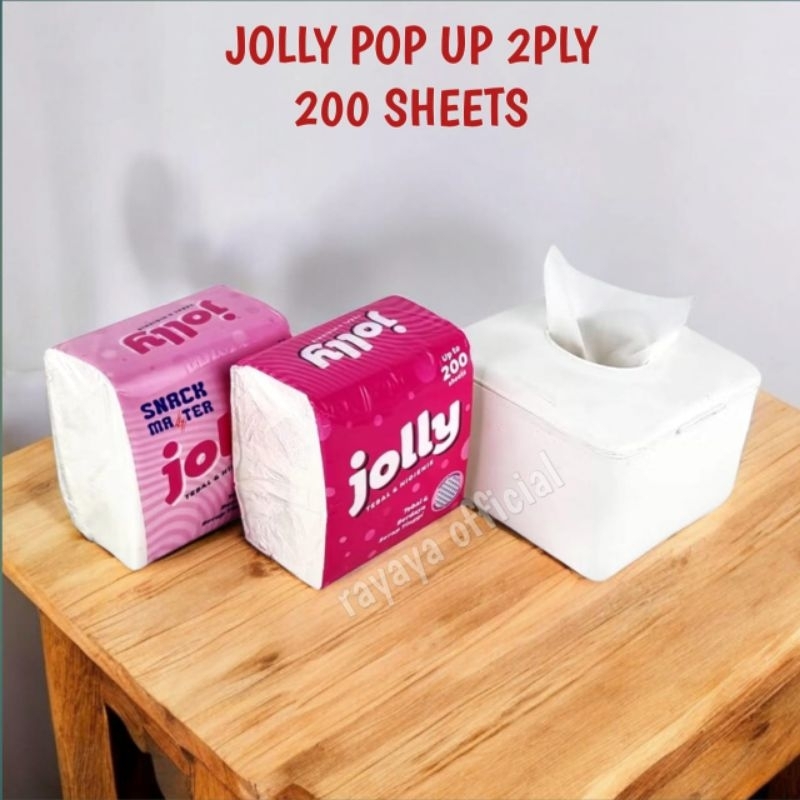 Jolly Pop Up Tissue Culinary Tissue Mini Box 200 Sheets 90 Grams ...