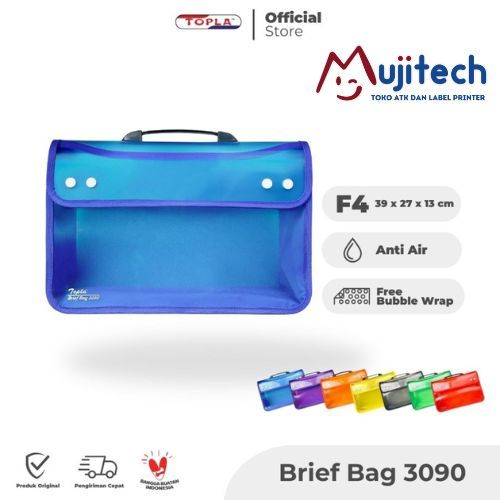 Folio BUTTON BAG 3090 SCHOOL DOCUMENT MAP CARRY BRIEF BAG TOPLA ...