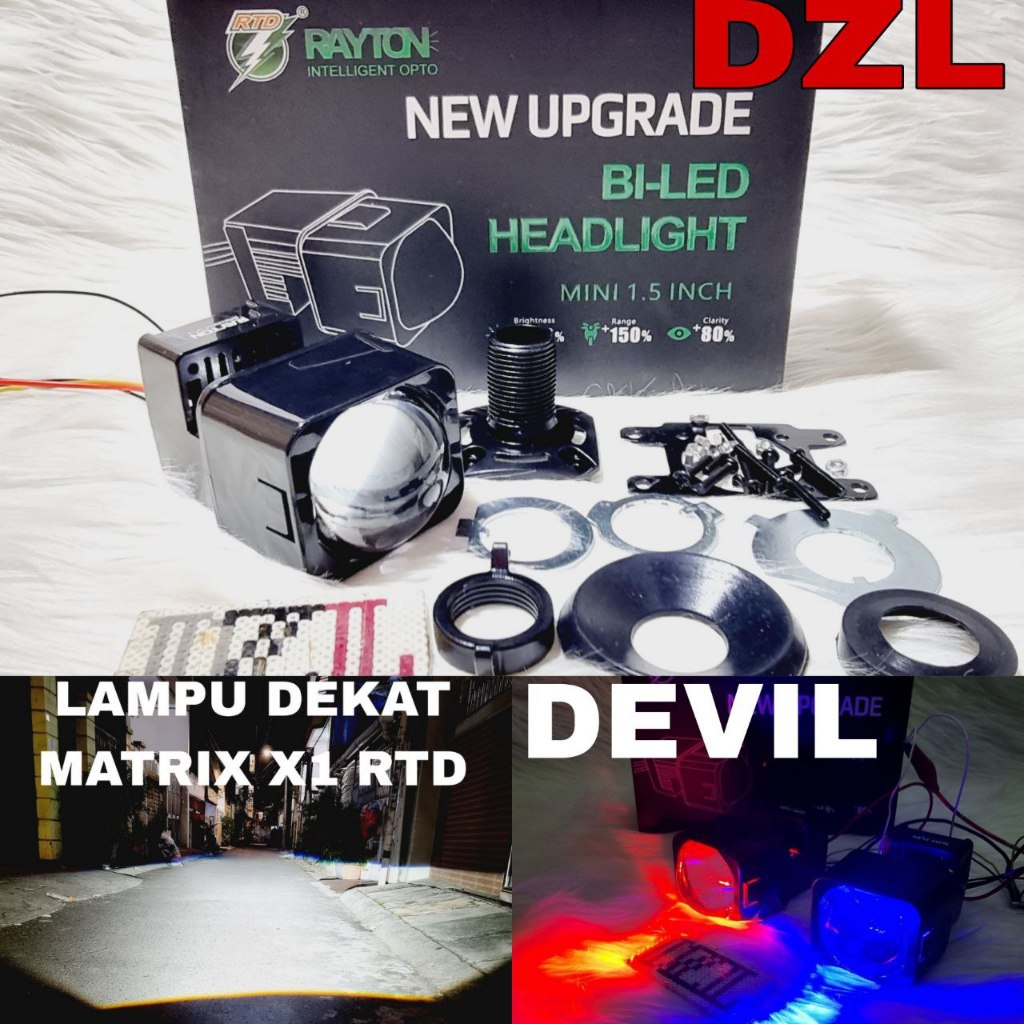 X1 1.5 inch biled matrix led headlight new upgrade rtd rayton 40 watt ...