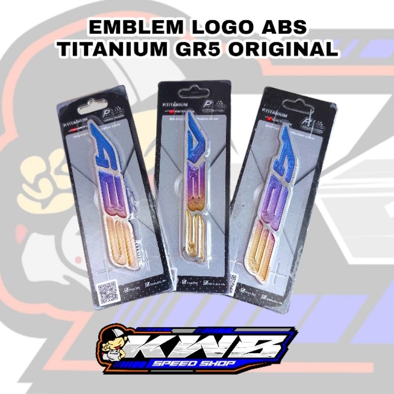 Abs logo Emblem anti lock braking system titanium gr5 original complete ...