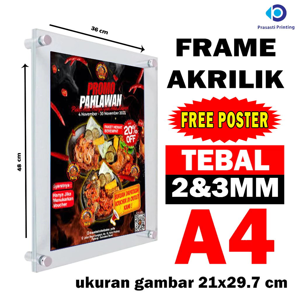 A4 & A3 Acrylic Frames / FREE POSTERS / Wall Poster Frames / Acrylic Menu Displays | Shopee ...