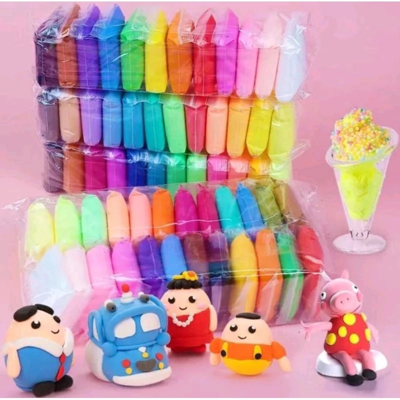 LILIN Soft clay toys, 12 colorful pieces plus toy wax polymer slime ...