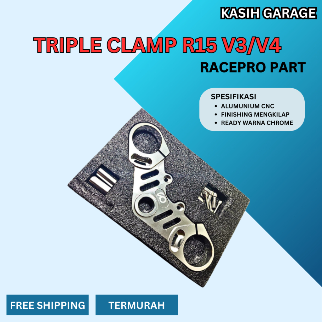 Triple CLAMP R15 V3 AND R15 V4 TRIANGLE TOP BUTTERFLY YAMAHA R15 VVA RACEPRO | Shopee Philippines