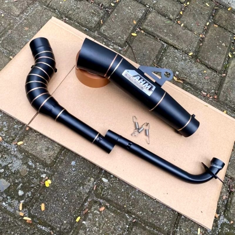 Ahm pipe gp warrior open spec canister 51mm 1set ellbow exhaust Muffler ...