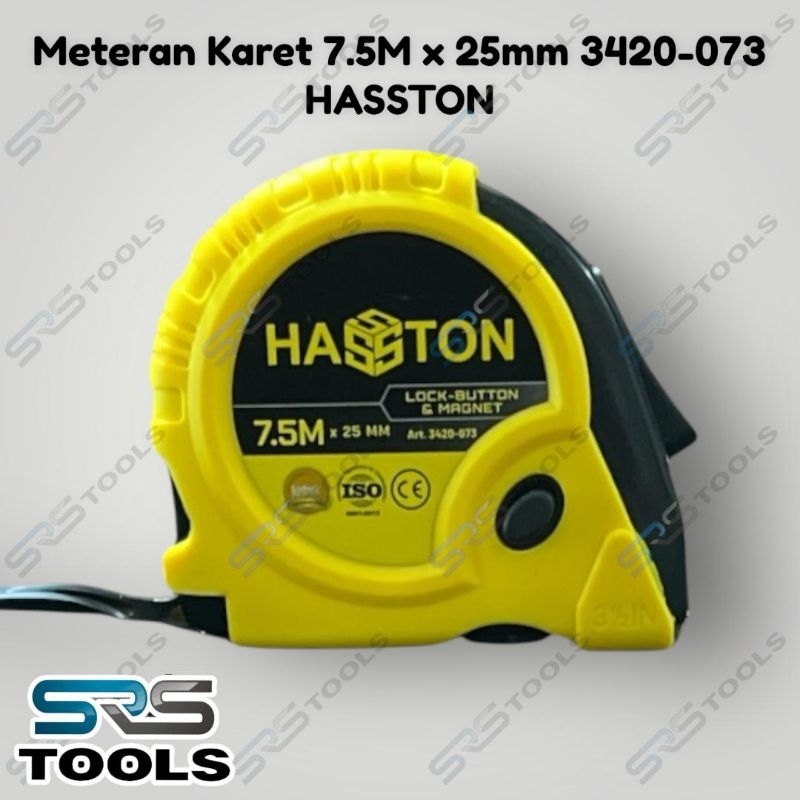 Hasston 3420-073 Rubber Body Meter 7.5 Meter / Roll Yellow Rubber Meter ...