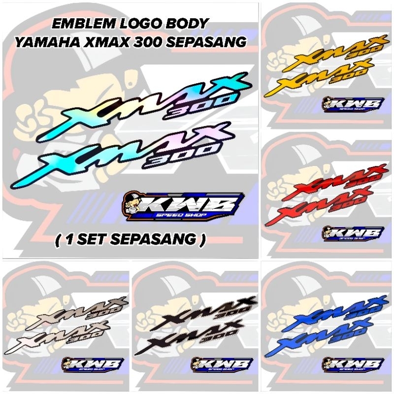 Yamaha xmax 300 body logo Emblem, complete color, 1 pair | Shopee ...