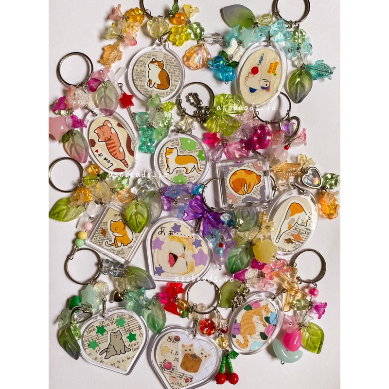 HP GANTUNGAN Mofusand Acrylic Paint Keychain phonestrap transparent ...
