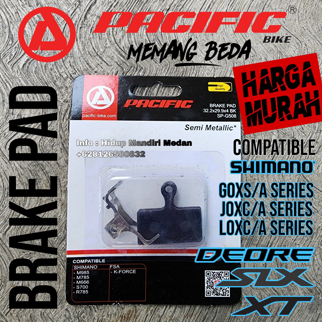 Bicycle Brake Pad Pacific G508 Compatible Shimano Deore SLX XT XTR G01S ...
