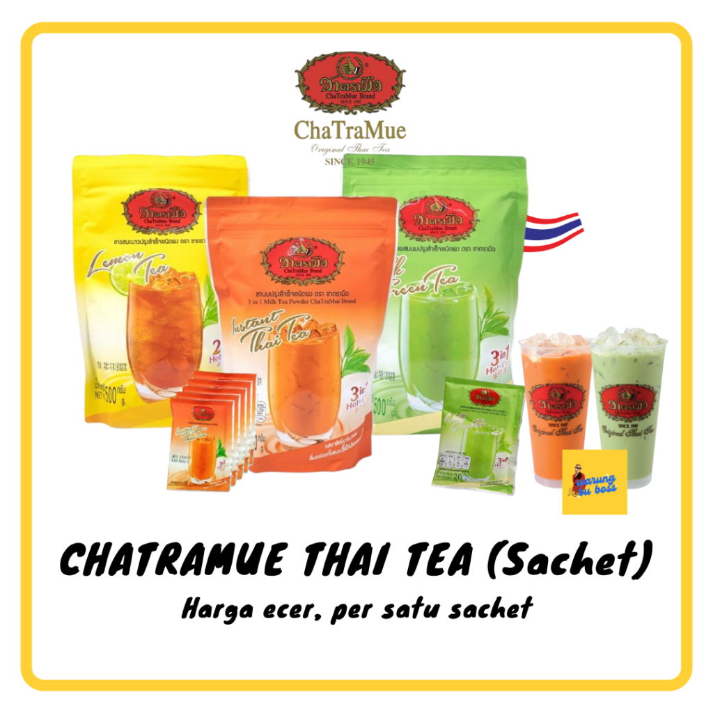 Chatramue Instant Thai Tea Milk Green Tea Original Thai Tea Sachet Ecer ...